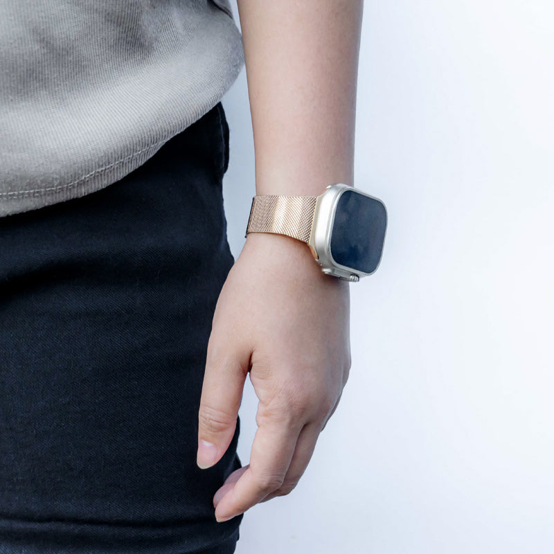Aere Elegant Slim Steel Apple Watch Strap, Stainless Steel Band ...