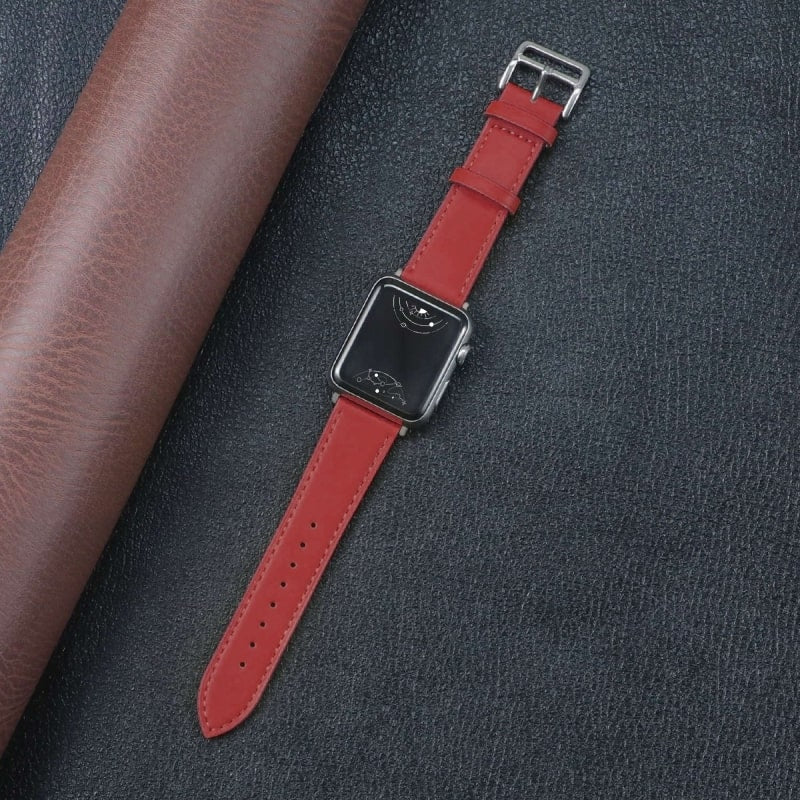 Sunra Leather Strap For Apple Watch Series 1-10, Ultra, Ultra 2, SE+SE2 ...