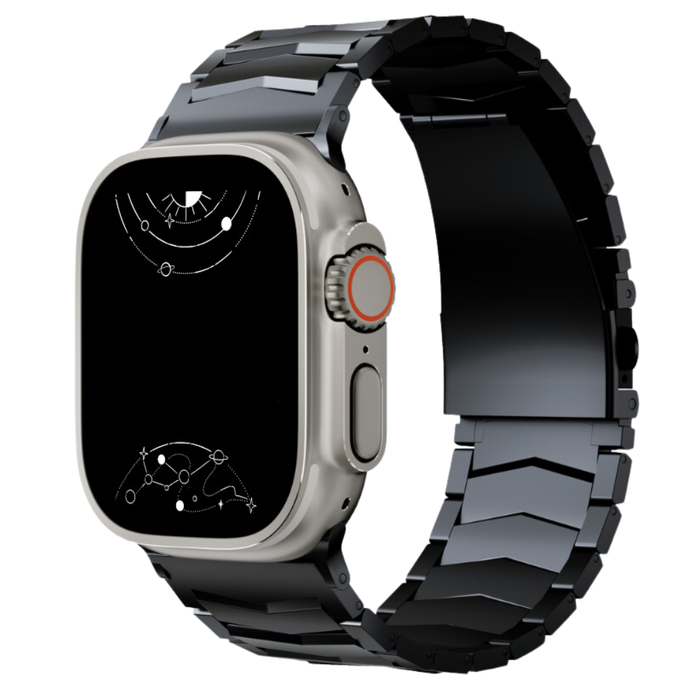 Tenax Titanium Steel Link Strap For iWatch Series 1-10, SE, SE2, Ultra ...