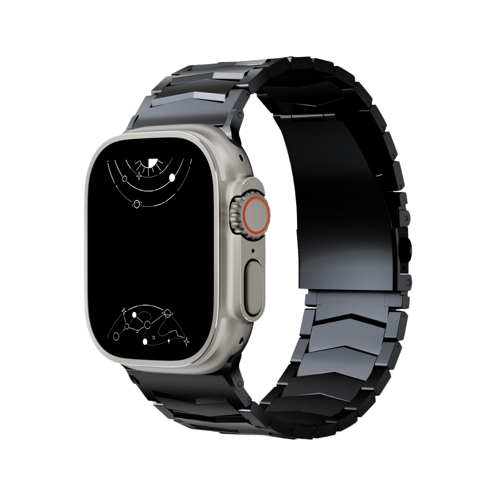 Tenax Titanium Steel Link Strap For iWatch Series 1-10, SE, SE2, Ultra ...