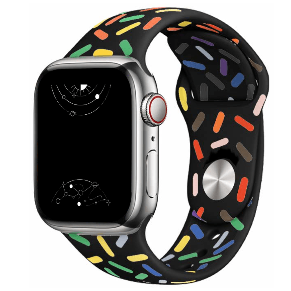 Fluere Candy Sprinkle Silicone Sports Strap For Apple Watch 1-11, SE/2/ ...