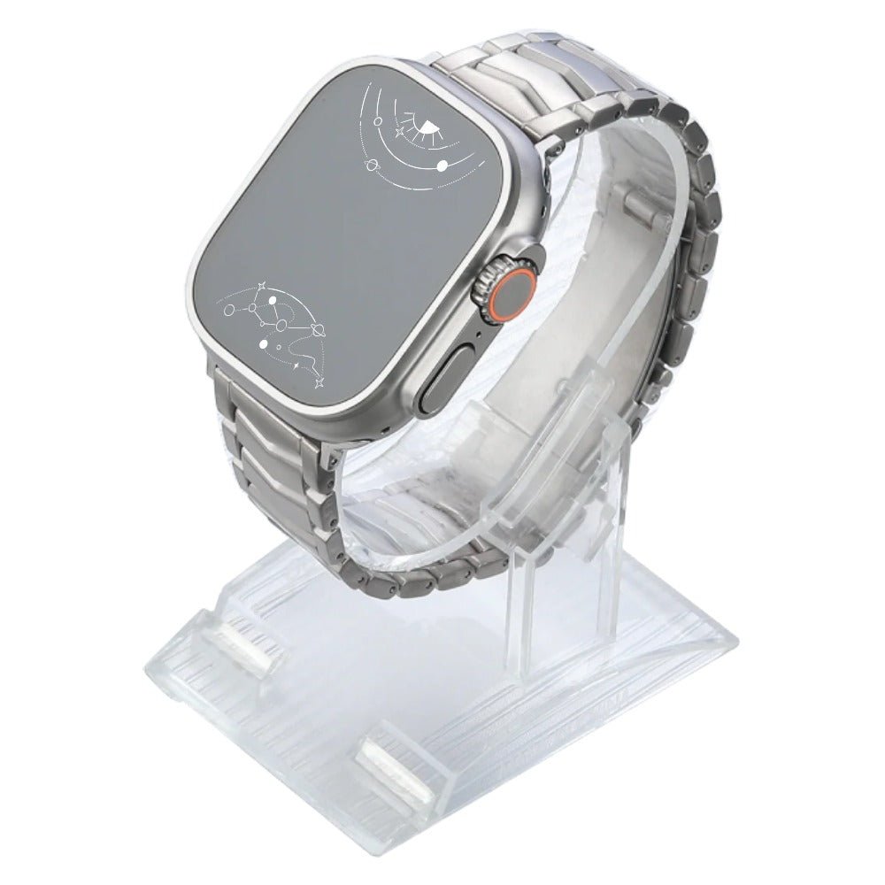 Tenax Titanium Steel Link Strap For iWatch Series 1-10, SE, SE2, Ultra ...